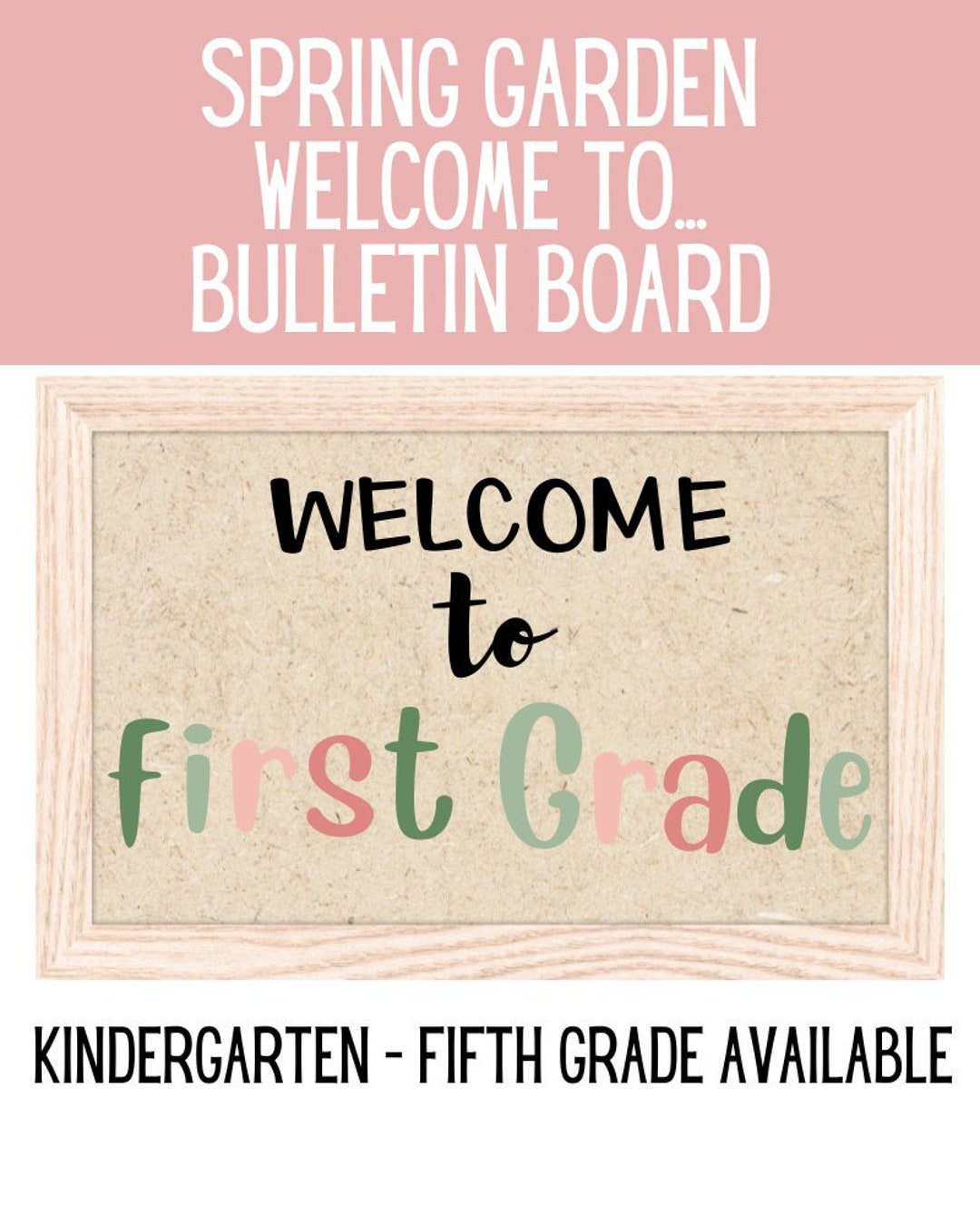 Spring Garden Theme Bulletin Board | Welcome to | DIGITAL DOWNLOAD ...