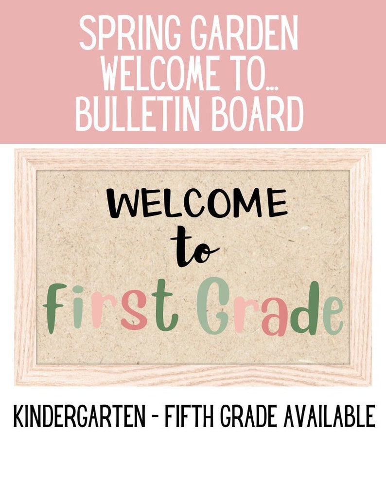 Spring Garden Theme Bulletin Board | Welcome to | DIGITAL DOWNLOAD ...