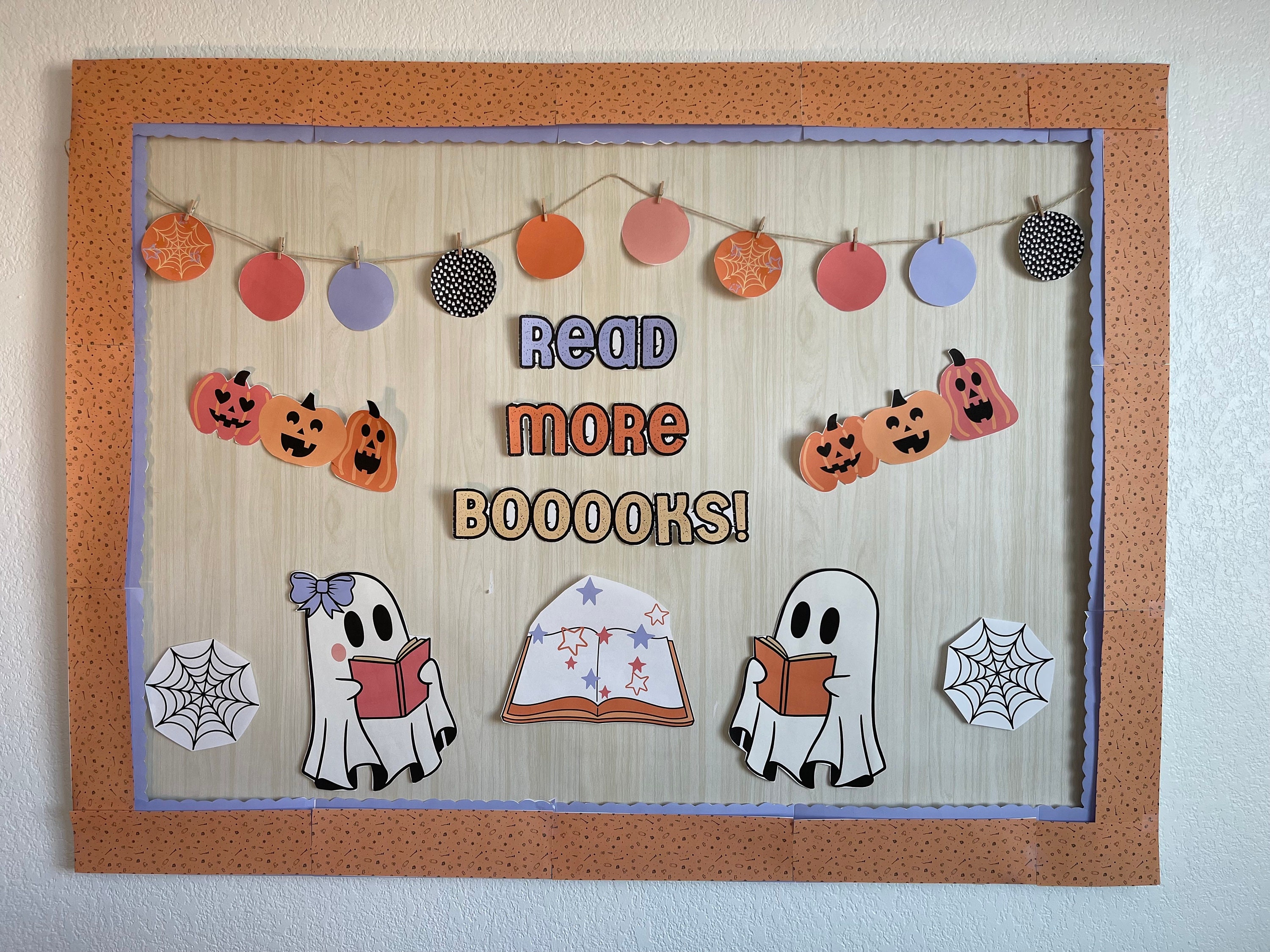 Halloween Bulletin Board Kit, Read More Booooks! , October Bulletin ...