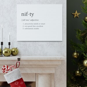Nifty Word Definition Canvas Wall Art - Etsy