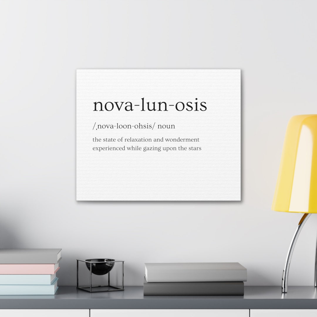 Novalunosis Word Definition Canvas Wall Art - Etsy