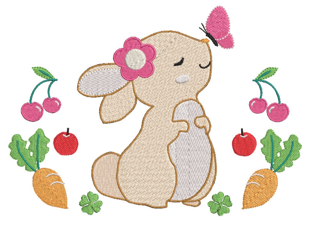 Cute Rabbit, Machine Embroidery Design,instant Download - Etsy