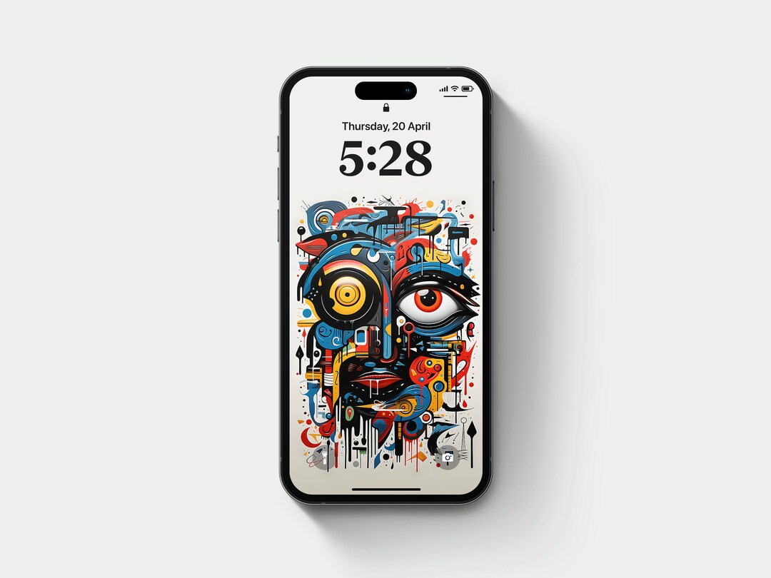 Chroma Face Wallpaper iPhone / Android Background Image Abstract Phone ...