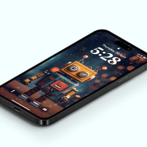 Beep Bot Wallpaper iPhone / Android Background Image • Robot Phone Lock ...