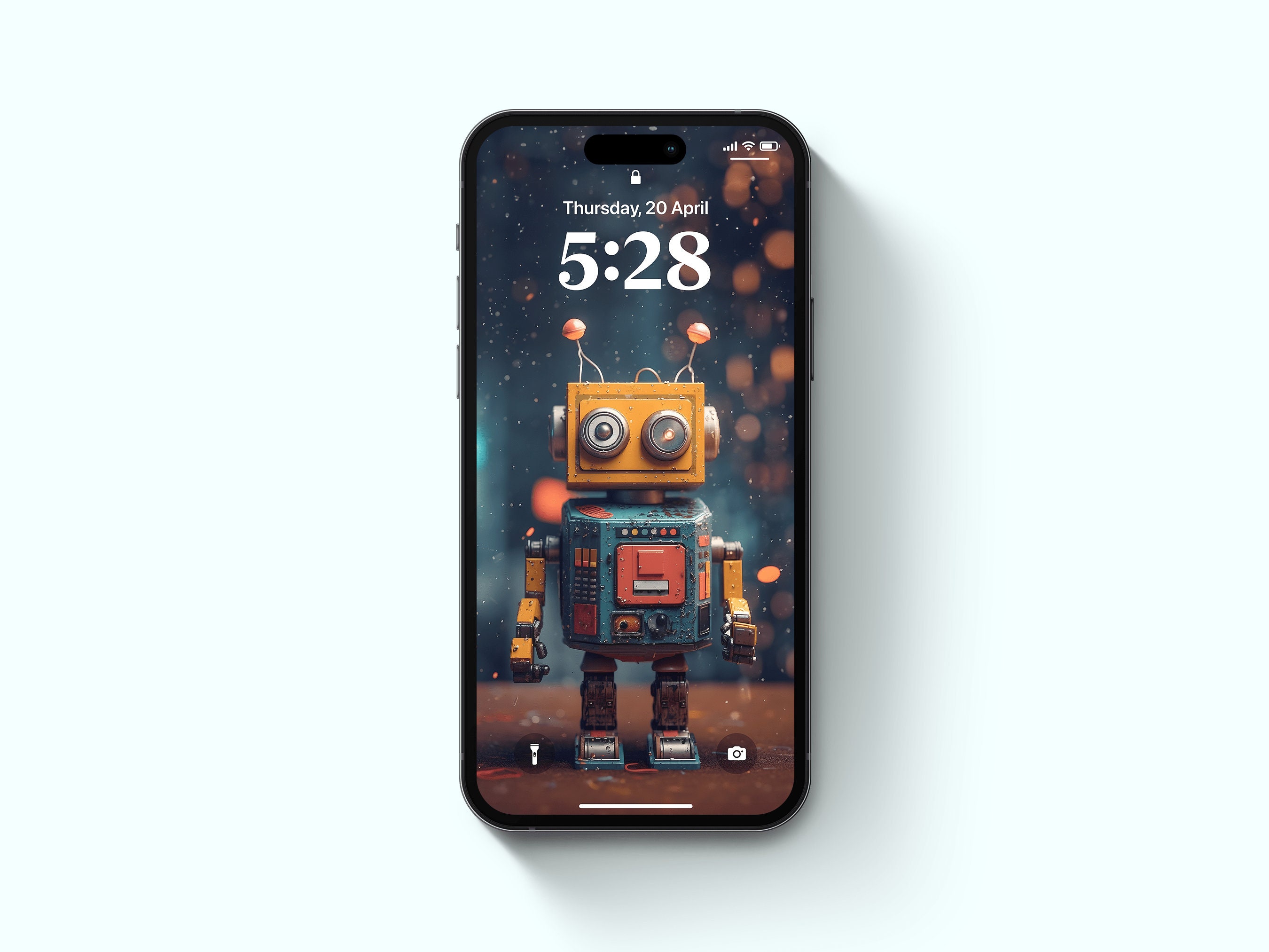 Beep Bot Wallpaper iPhone / Android Background Image • Robot Phone Lock ...