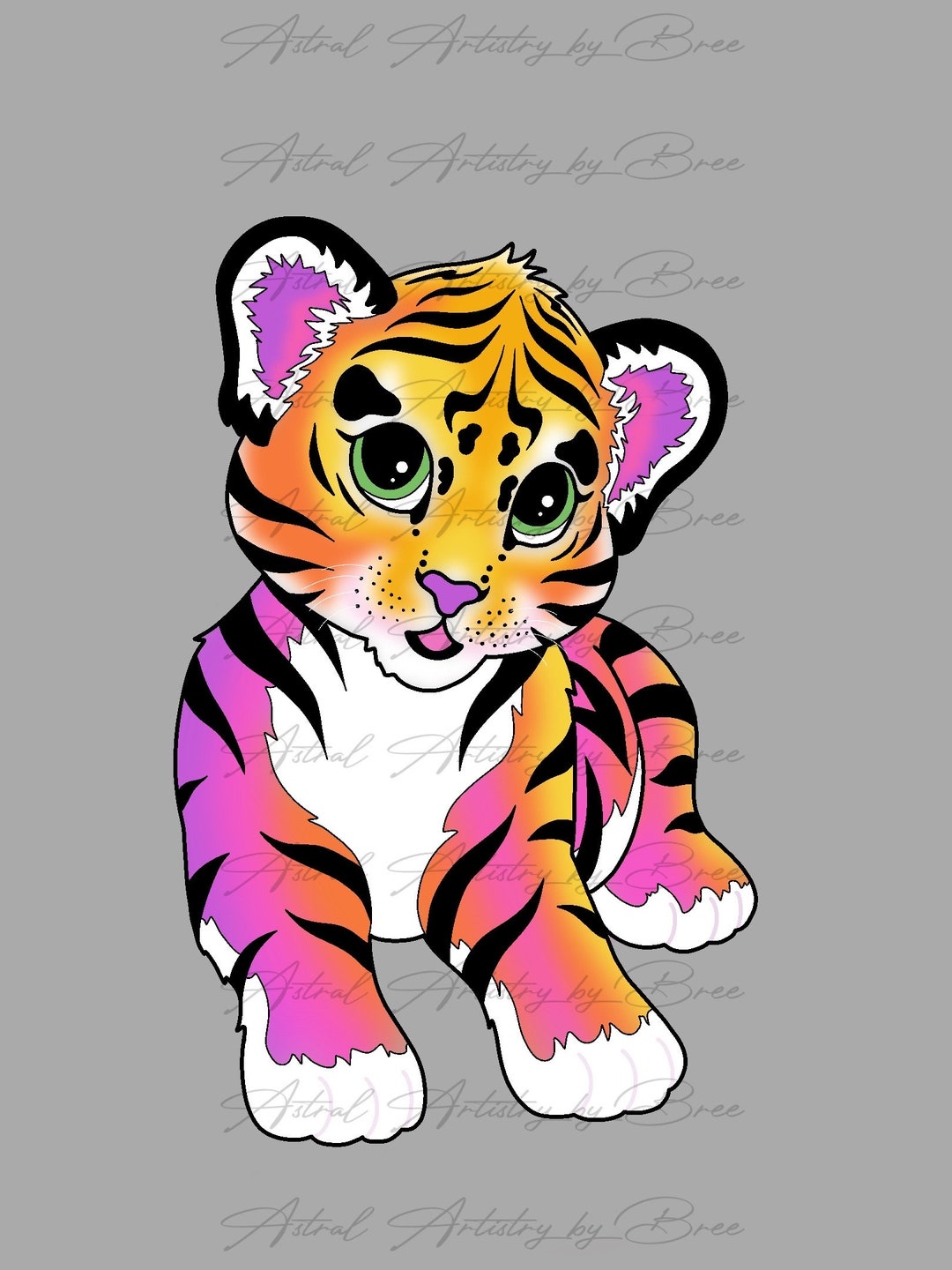 Lisa Frank Tiger PNG INSTANT Digital Download - Etsy