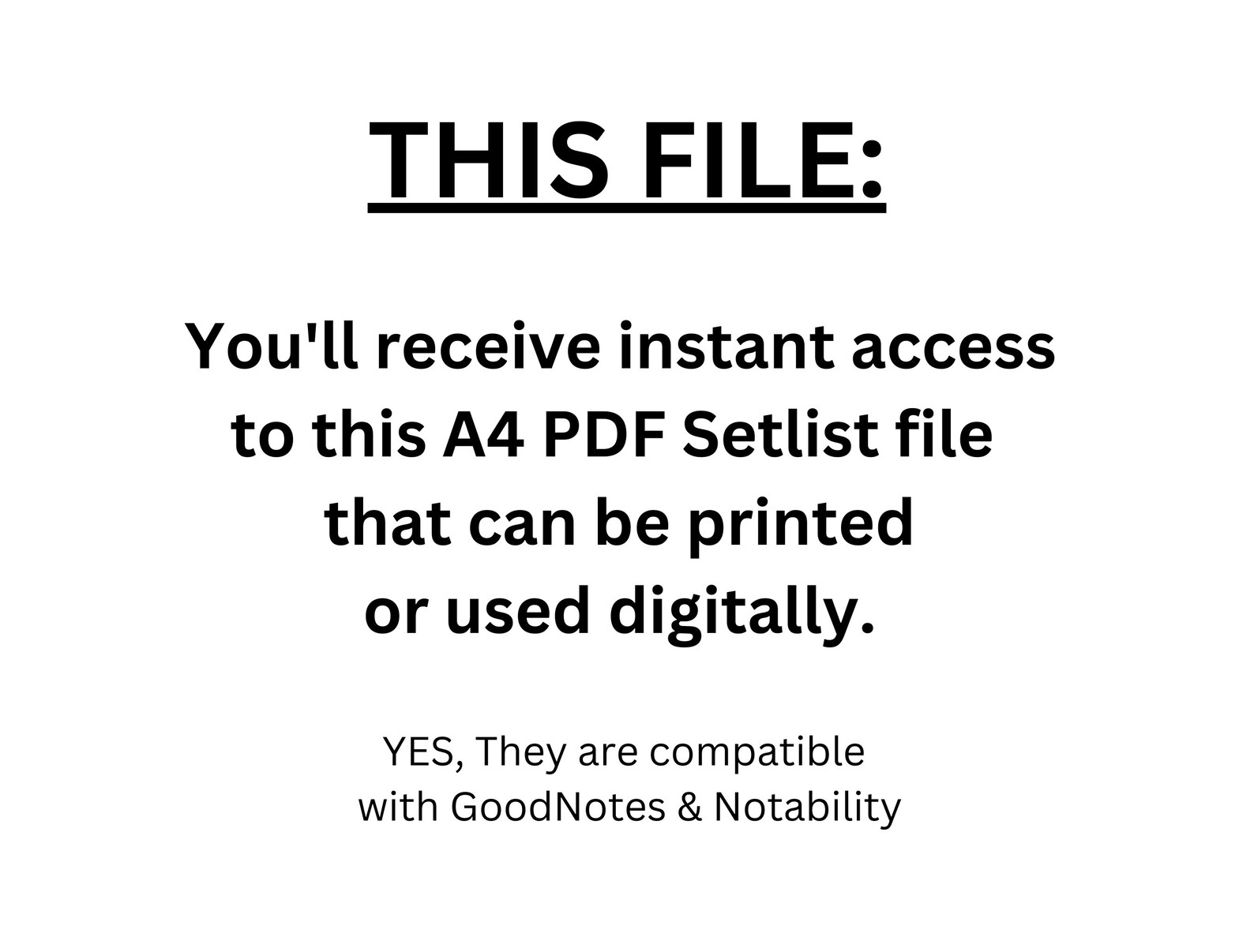 Band Setlist Musical Band Music Tracker Band Digital - Etsy