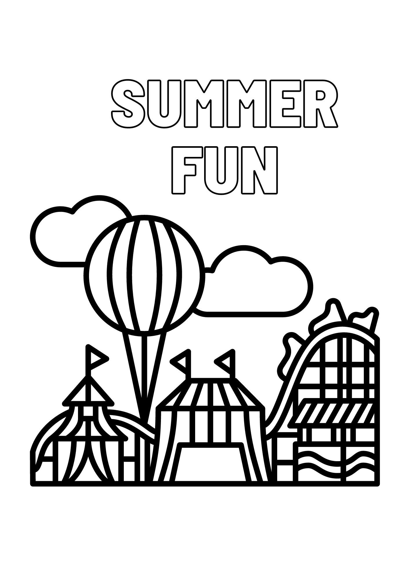 Summer Fun Coloring Pages For Kids