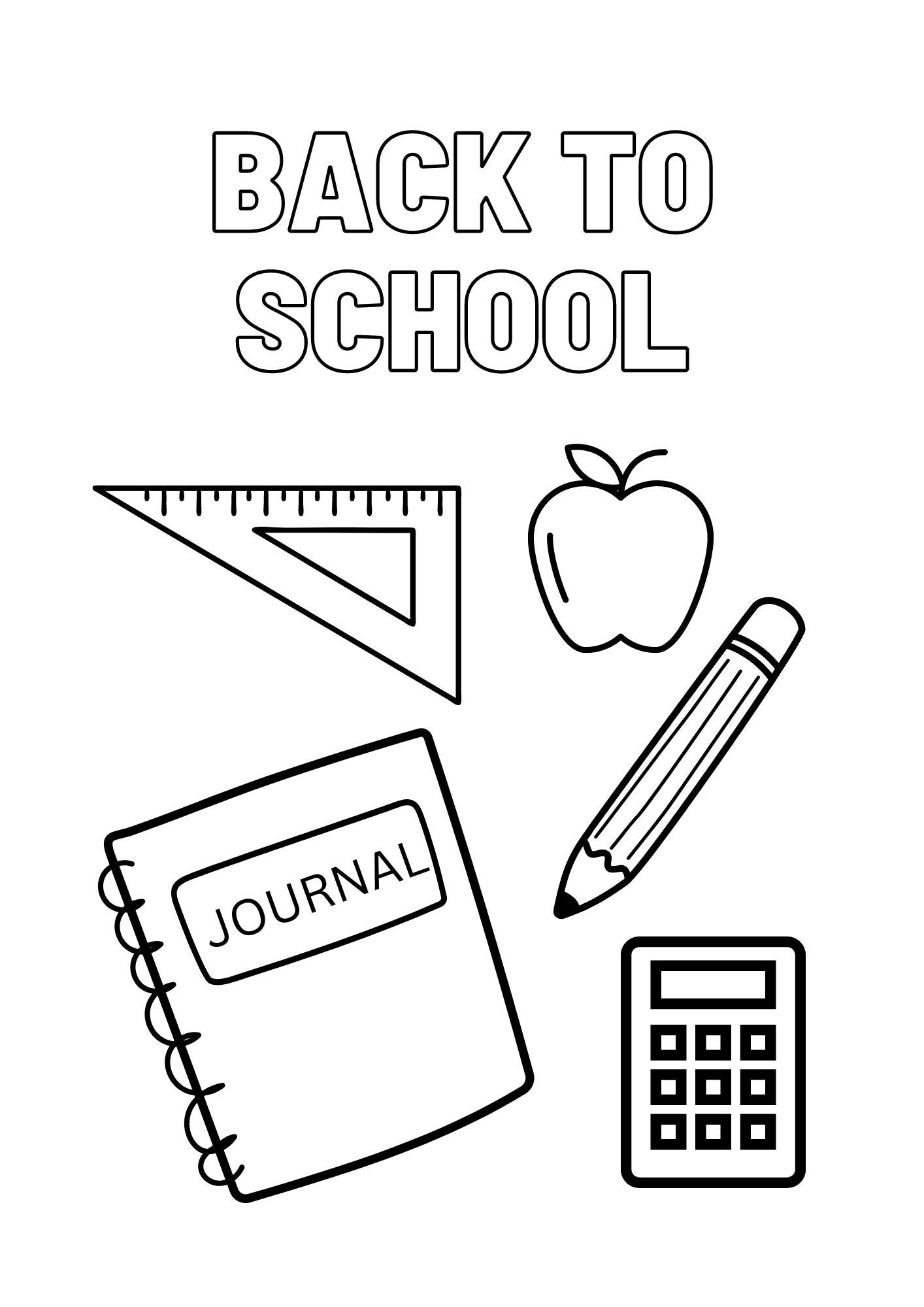 Back To School Coloring Page Printable