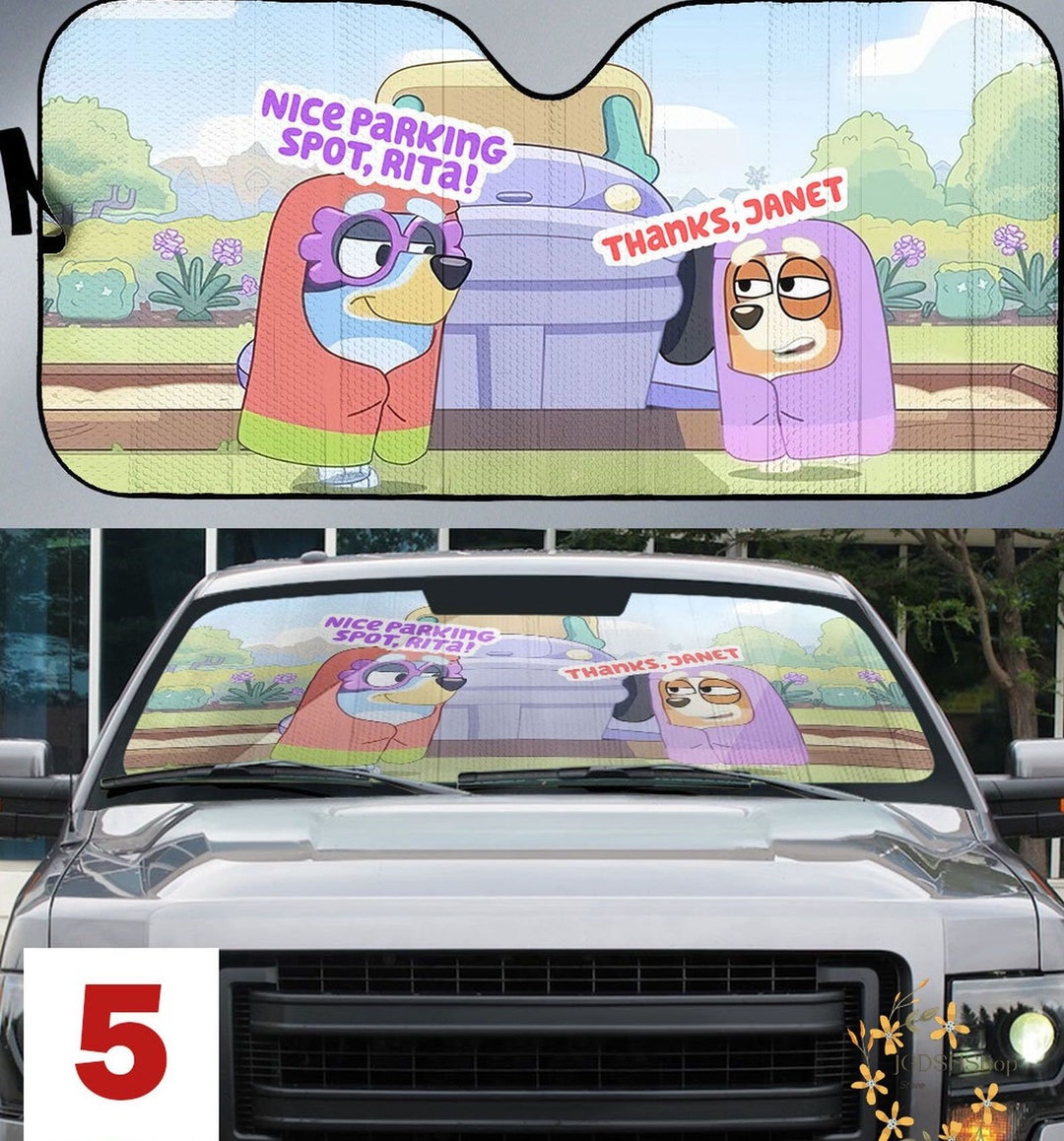 Bluey Car Sun Shade Funny Bluey Sunshade Bluey Car - Etsy