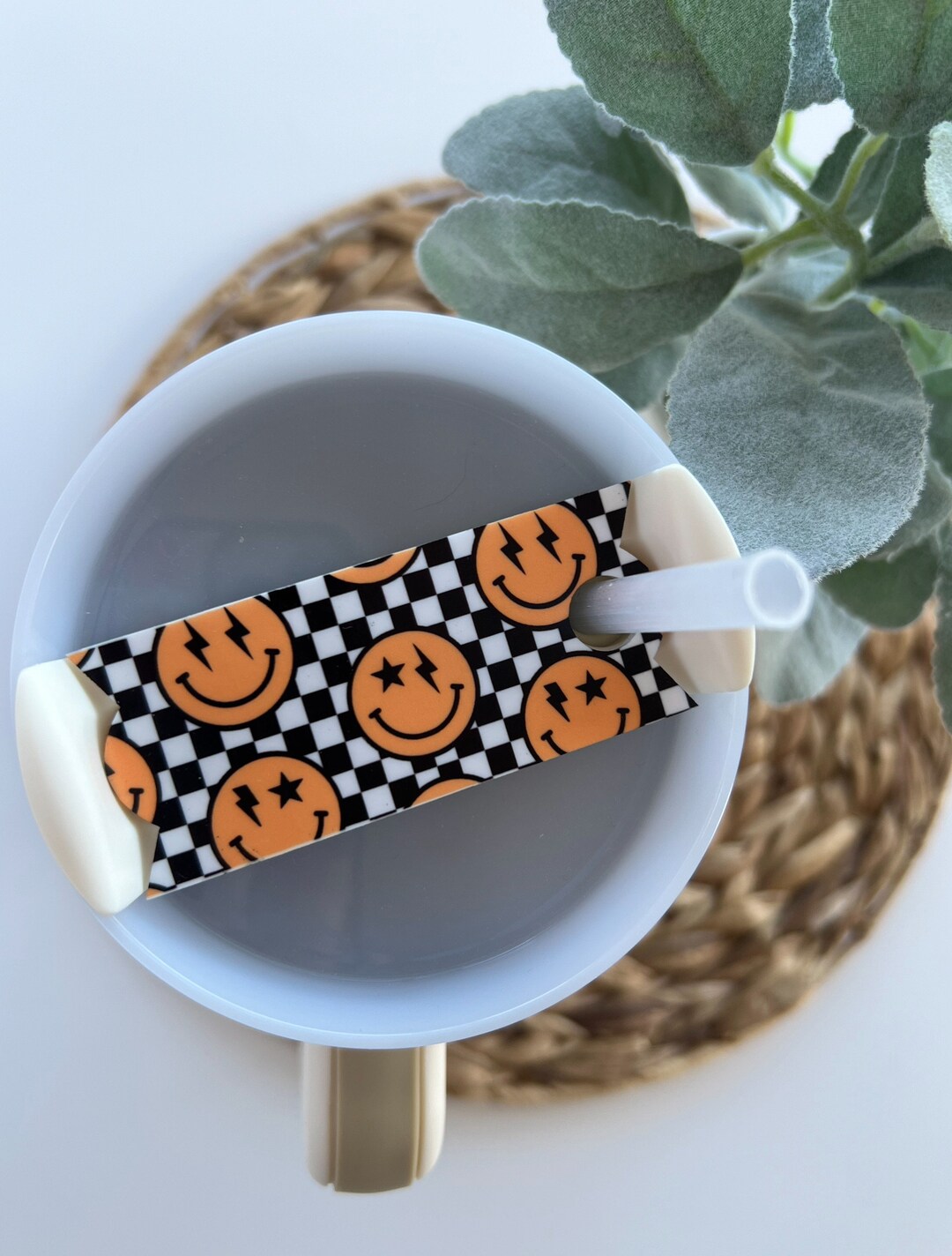 Smiley Face Lid Topper Stanley Lid Topper Tumbler Acrylic Lid Topper ...