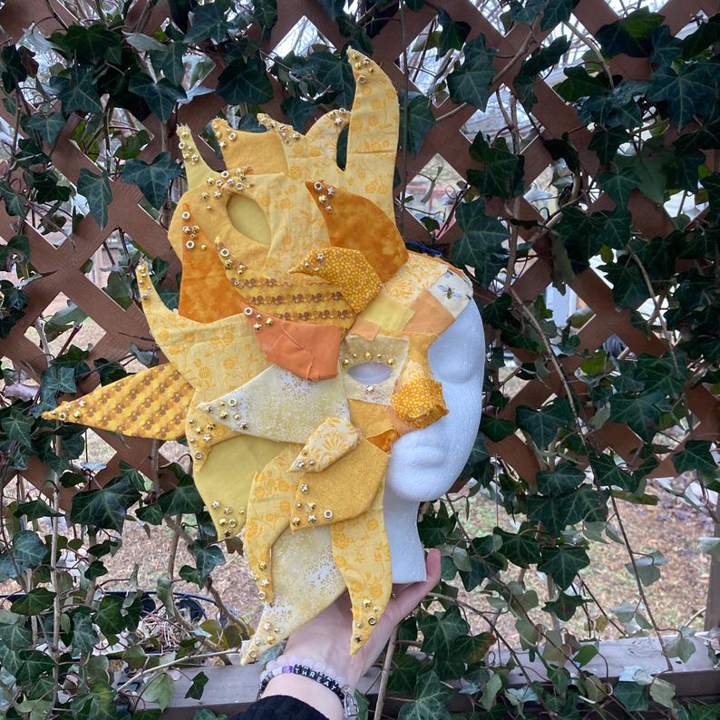 Masquerade Ball Sun Mask Covering Half Face Made From Recycled ...