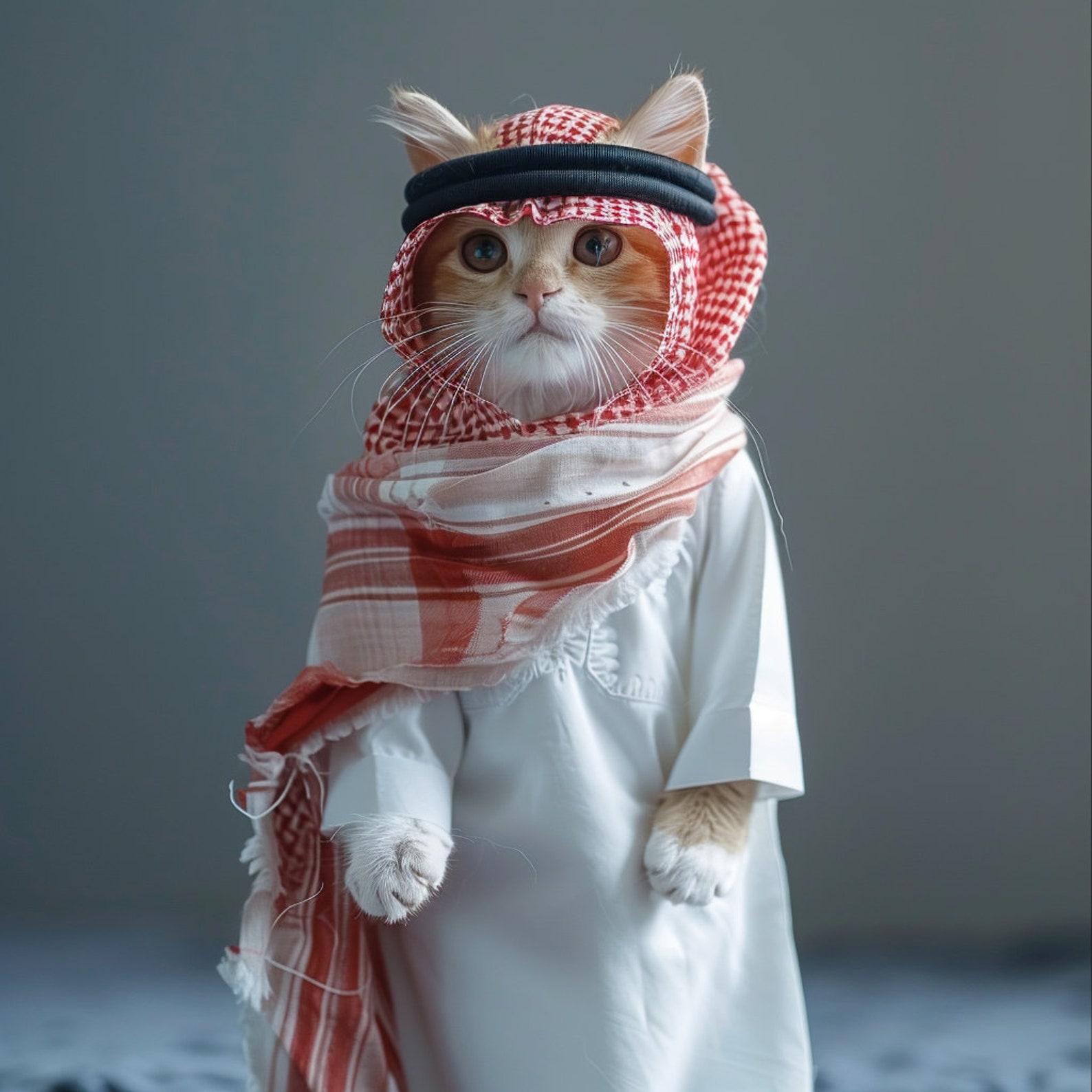 Arabian Cat in Traditional Attire High Quality Digital Print - Etsy