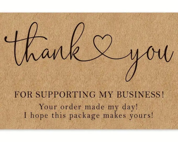30-pack Thank You Cards, 3.5''x 2.1'' Thank You for Supporting My Business. Customer Thank You ...