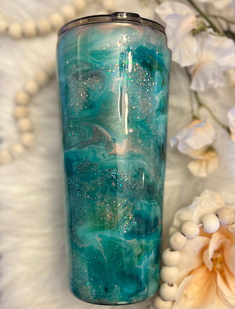 Glitter Swirl/ Waymaker Tumbler/glitter Tumblers/alcohol Ink Tumbler - Etsy