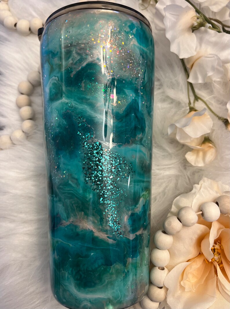 Glitter Swirl/ Waymaker Tumbler/glitter Tumblers/alcohol Ink Tumbler - Etsy