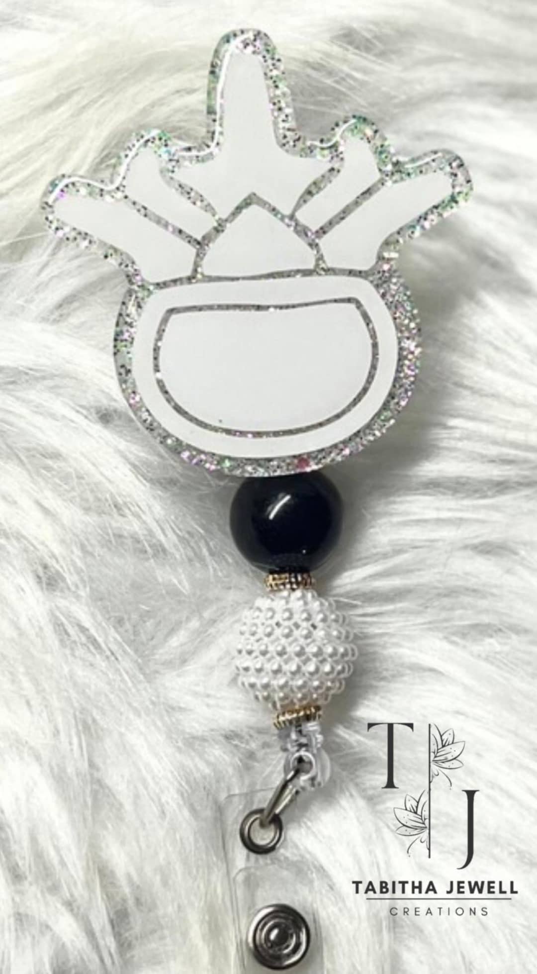 Glitter Vertebrae Badge Reel/ortho/spine Badge/vertebra Badge/neuro - Etsy