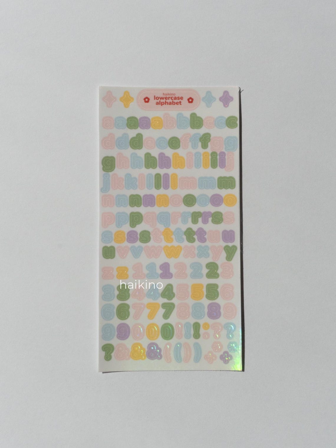 Lowercase Holo Alpha Stickers Alphabet Sticker Sheet for Journal ...