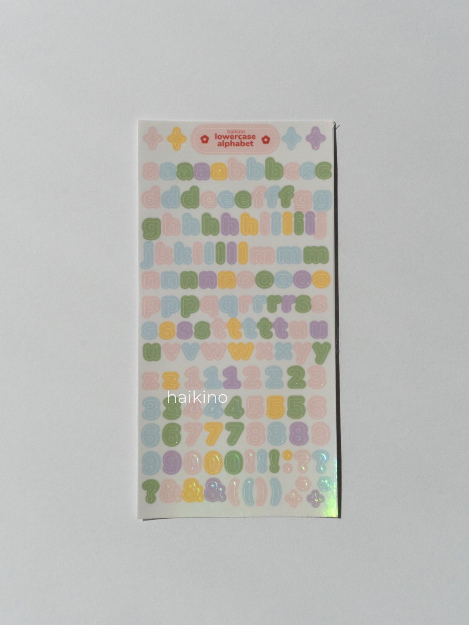 Lowercase Holo Alpha Stickers Alphabet Sticker Sheet for Journal ...