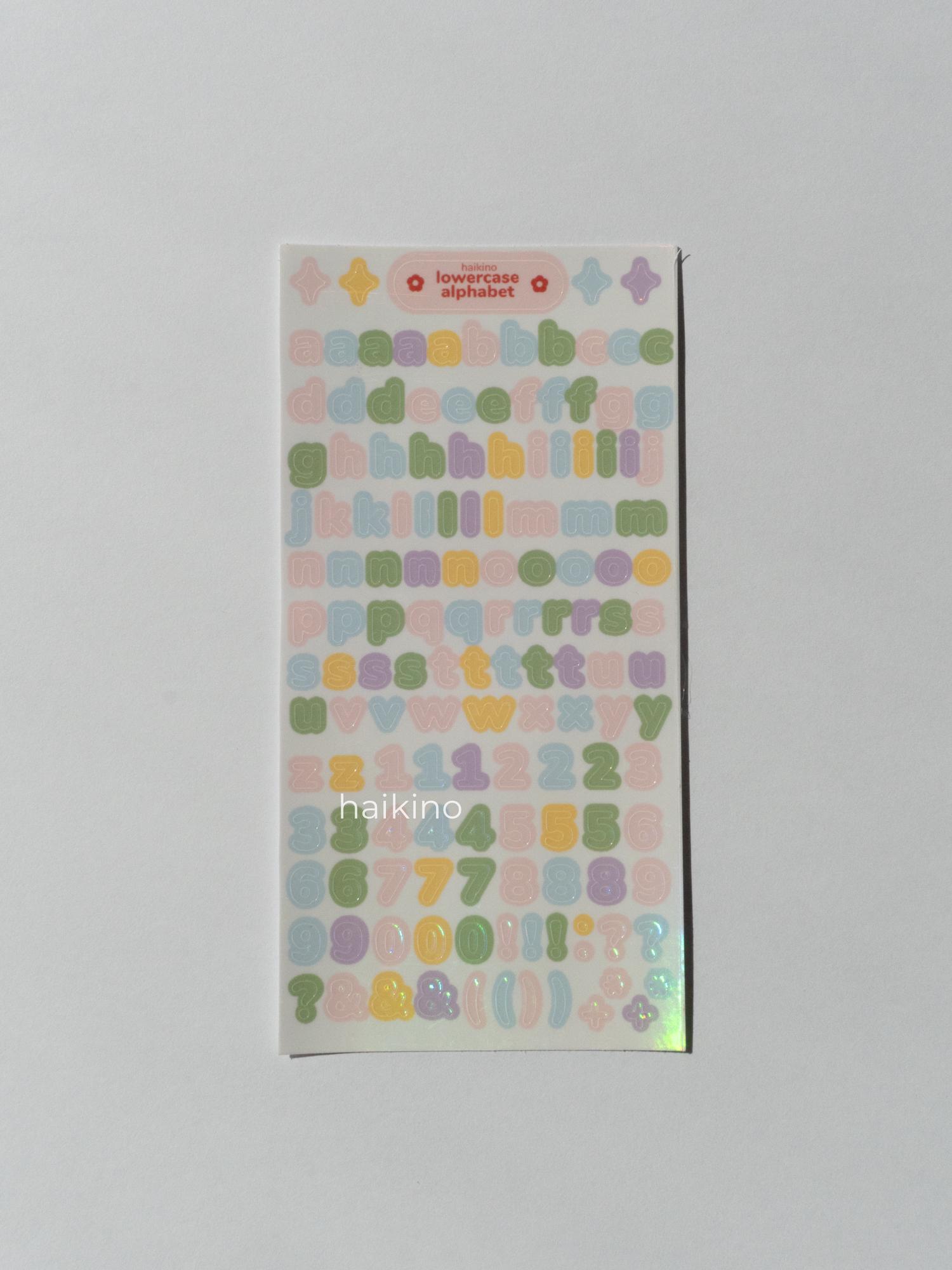 Lowercase Holo Alpha Stickers Alphabet Sticker Sheet for Journal ...