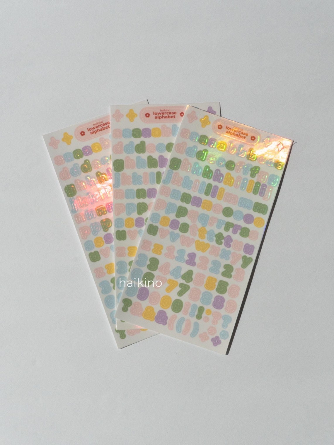 Lowercase Holo Alpha Stickers Alphabet Sticker Sheet for Journal ...