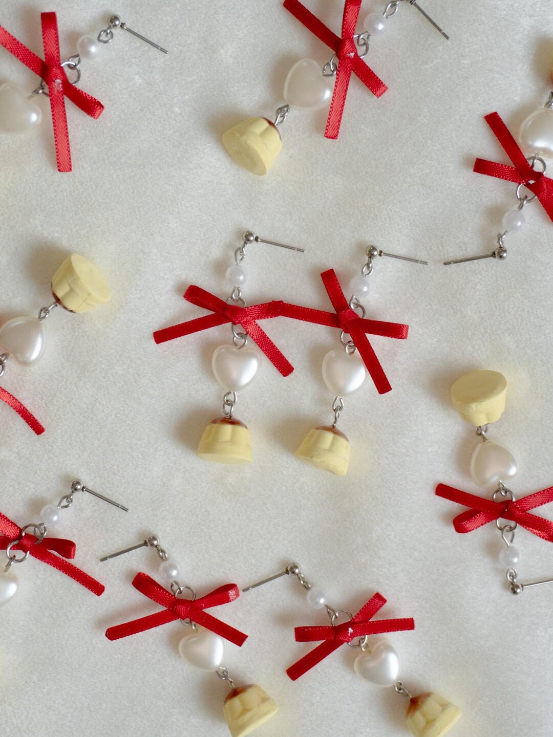 Caramel Flan Beaded Dangle Earrings Cute Handmade Fashion Accessory - Etsy