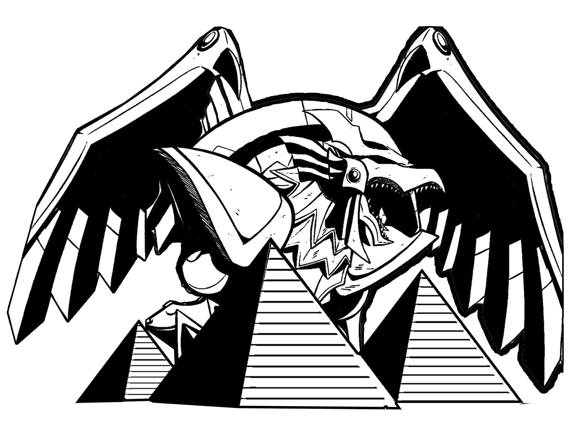 Winged Dragon Of Ra Drawing