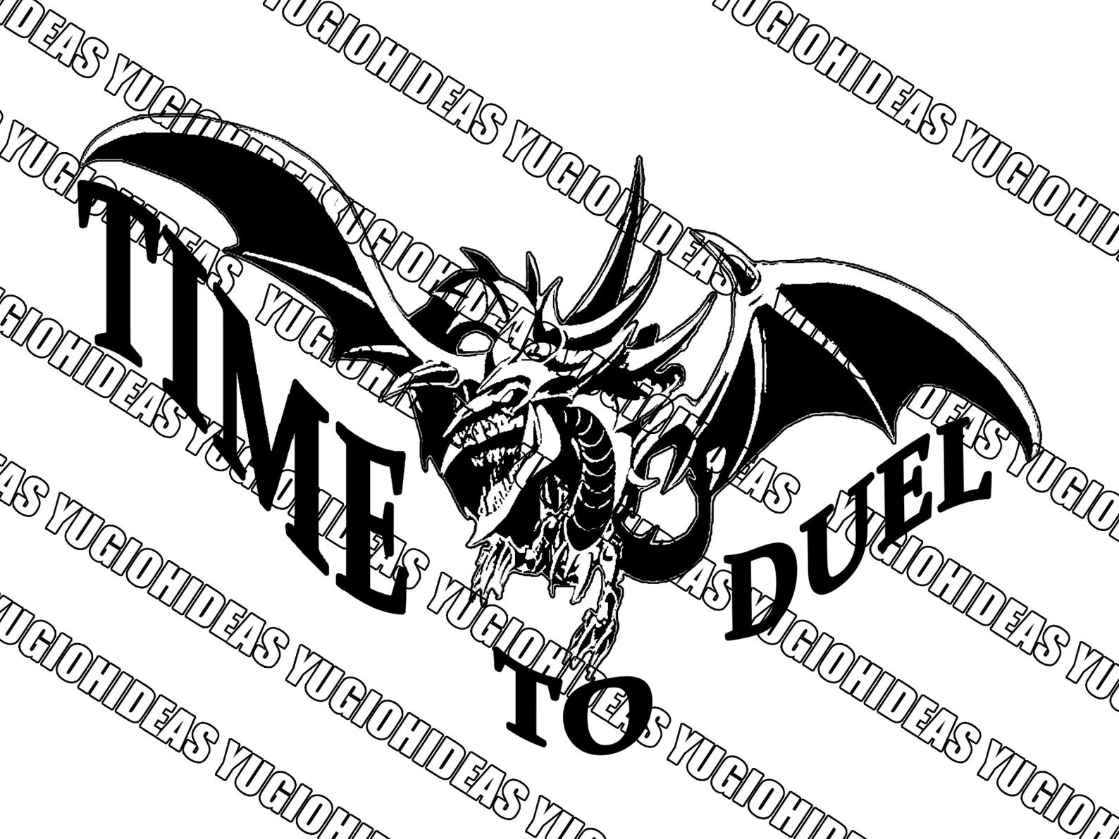 Yugioh Anime Digital Print SVG N PNG Slifer the Sky Dragon Black N ...