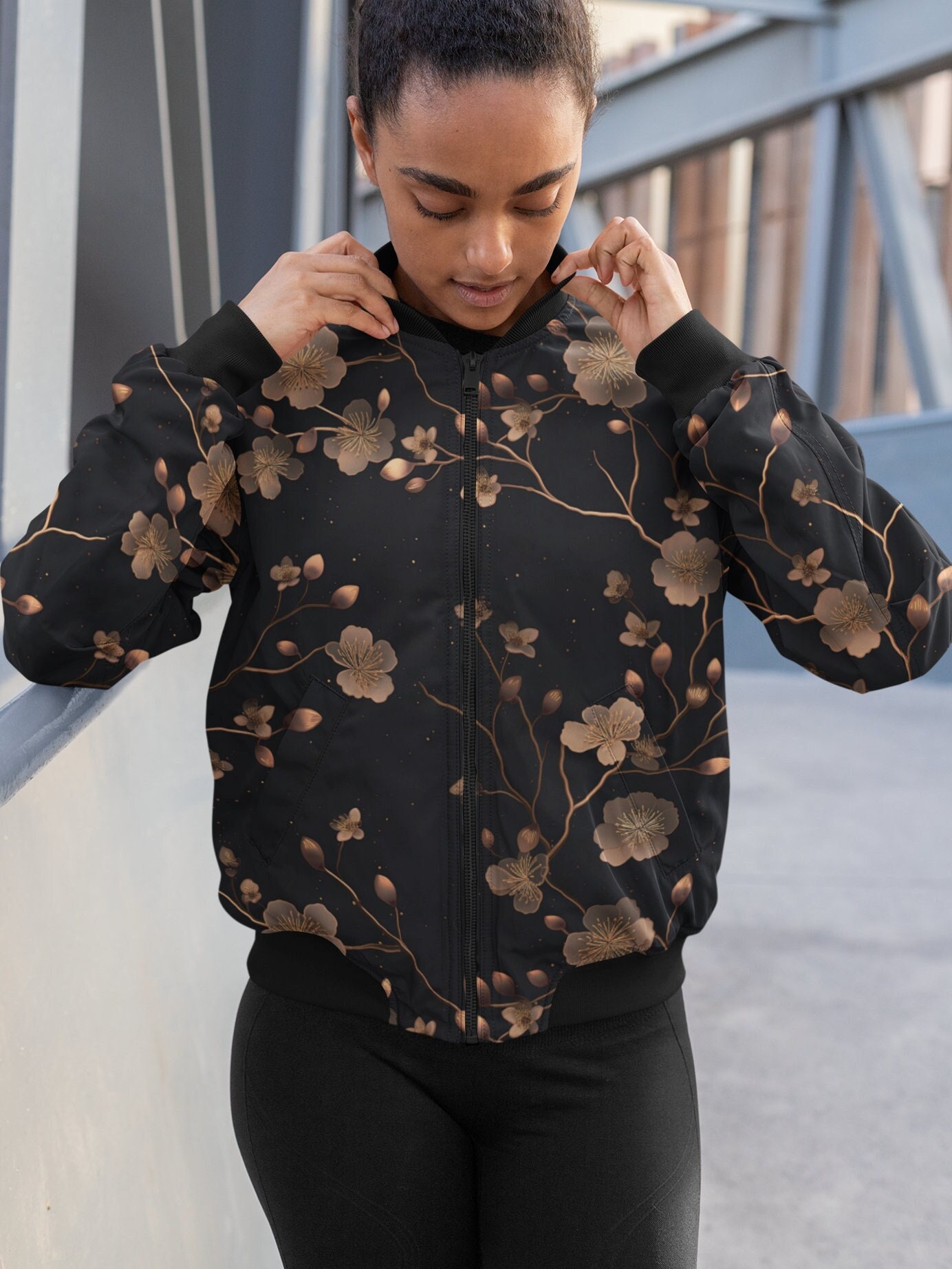 Black and Gold Sakura Cherry Blossoms Japanese-inspired - Etsy