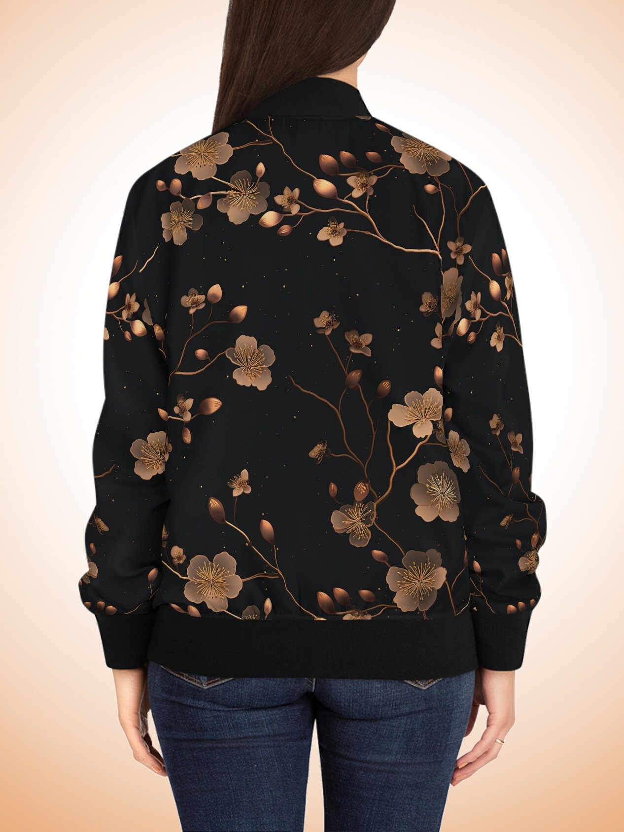 Black and Gold Sakura Cherry Blossoms Japanese-inspired - Etsy