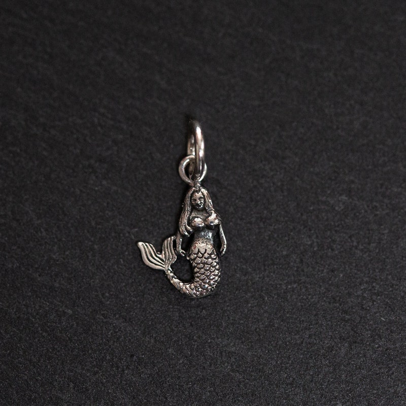 Silver Mermaid Charm - Etsy
