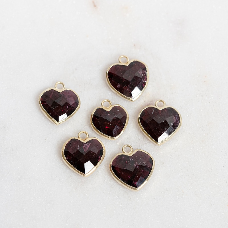 Garnet Heart - Etsy