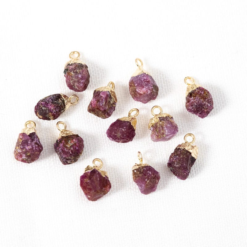 Natural Ruby Pendant - Etsy