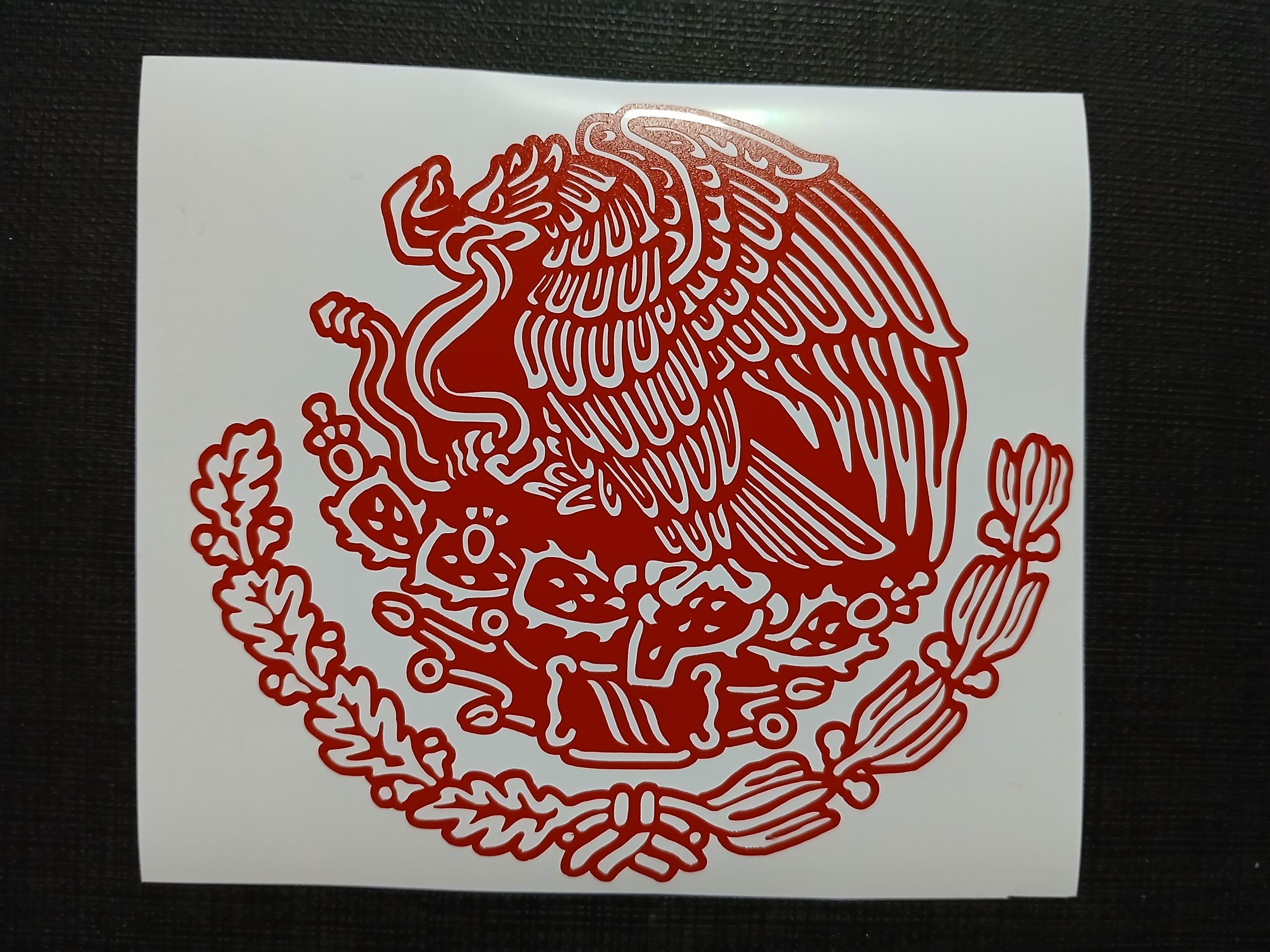 Mexican Eagle Mexico Flag Bandera De Mexico Calcomania Sticker Vinyl ...
