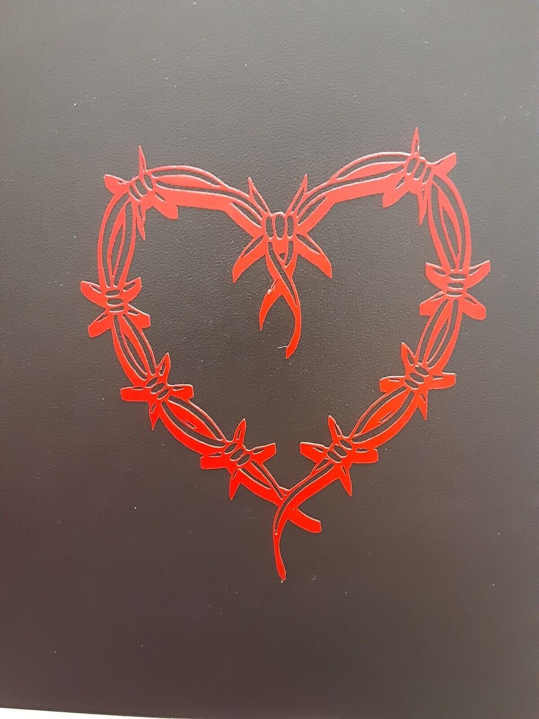 Karol G Barbed Wire Red Heart Sticker Vinyl Decal Car Windows Laptop ...