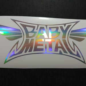 NEW Babymetal Logo Holo Foil Red Sticker Vinyl Decal Baby Metal ...