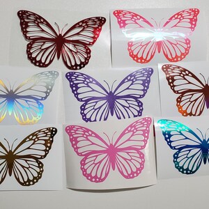 Beautiful Monarch Butterfly Holographic or Matte Sticker Vinyl Decal ...
