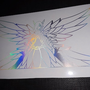 Fairy Tail Erza Scarlet Valkyrie Armor Holo Anime Sticker Vinyl Decal ...