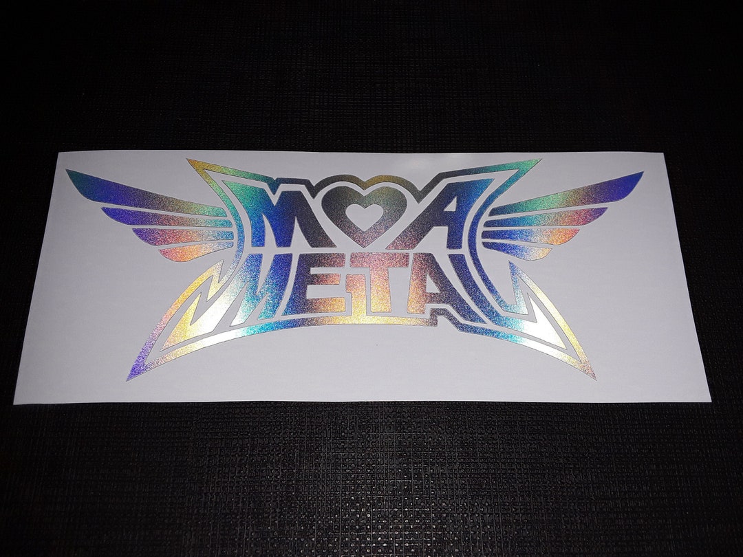 Moa Babymetal Logo Moametal Holo Foil Silver Sticker Vinyl Decal Baby ...