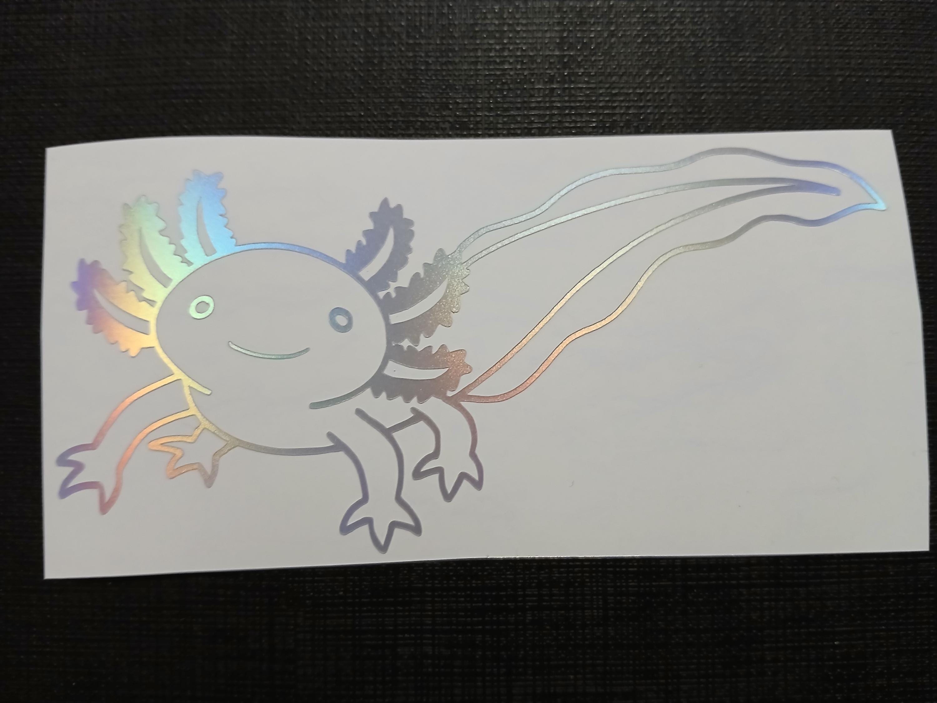 Cute Axolotl Sticker Vinyl Decal Gift for Cars, Windows, Bottles, Glass ...