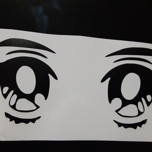 Anime Eyes Winking, Angry/annoyed, Uwu Vinyl Decals for Car Windows ...