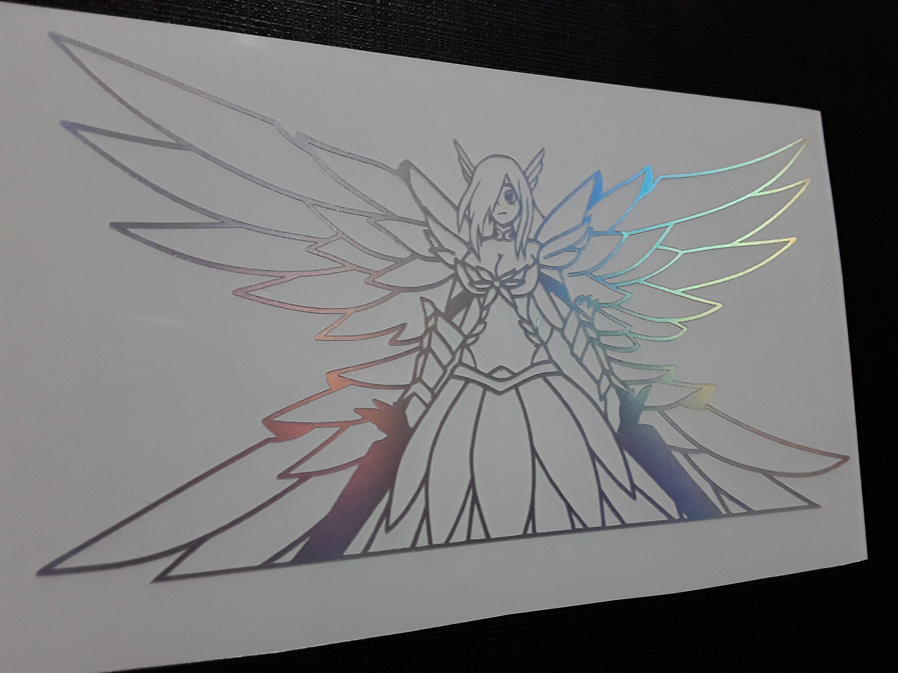 Fairy Tail Erza Scarlet Valkyrie Armor Holo Anime Sticker Vinyl Decal ...