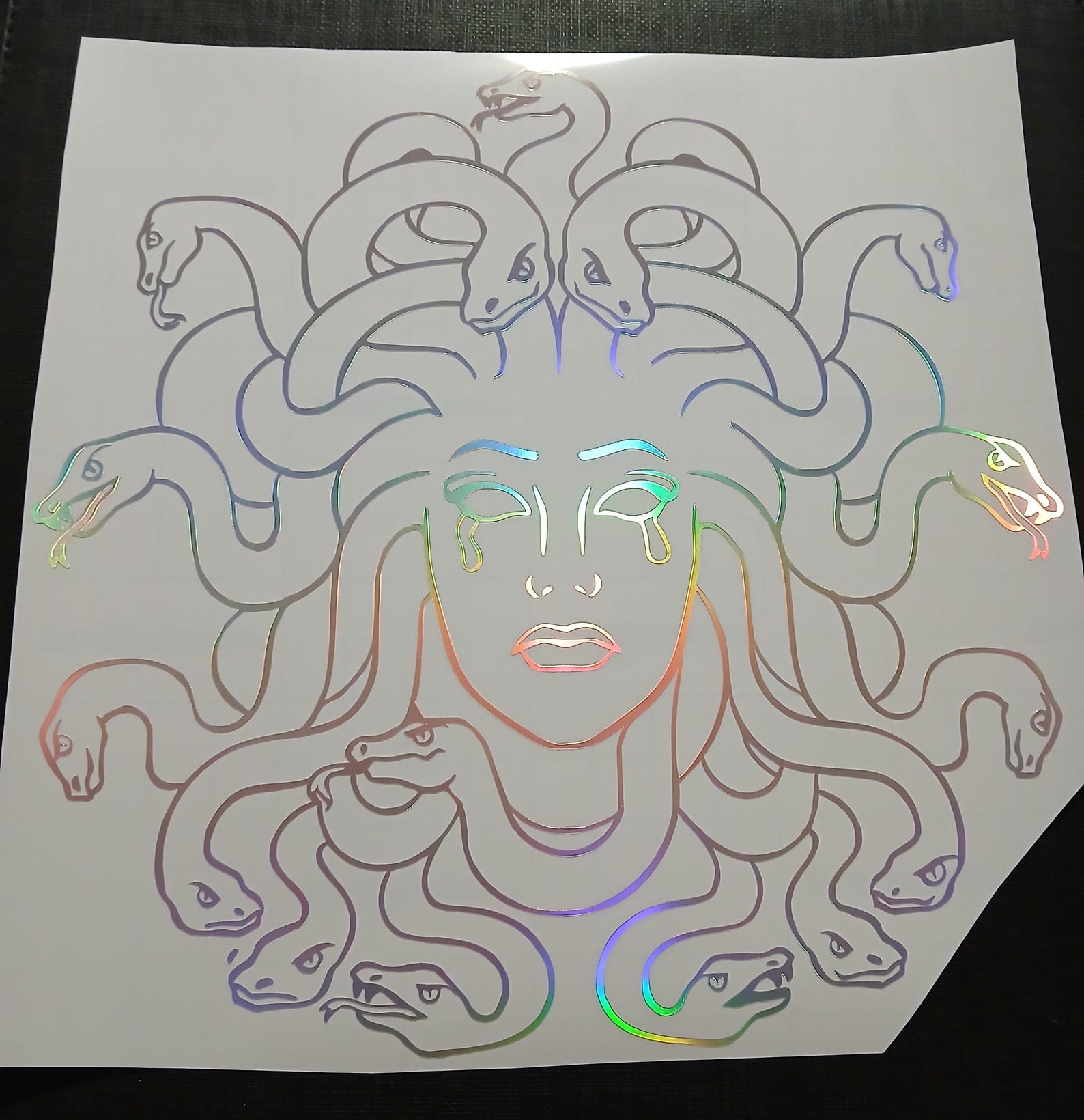 Crying Medusa Outline Greek Mythology Gorgon Decal Art Sticker for Cars ...