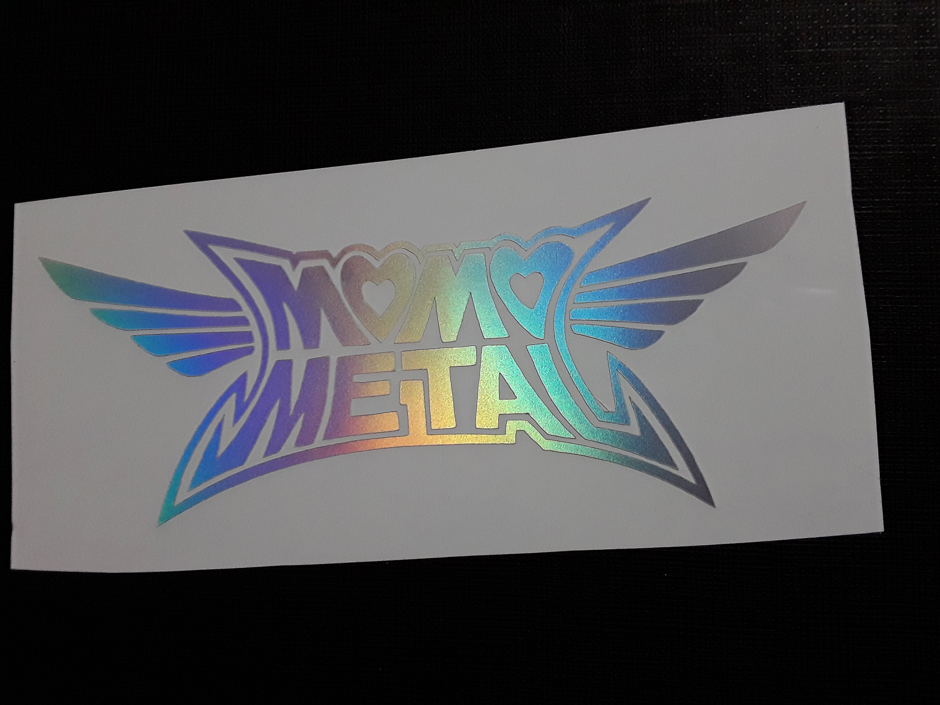 Momo Babymetal Logo Momometal Holo Foil Silver Sticker Vinyl Decal Baby ...