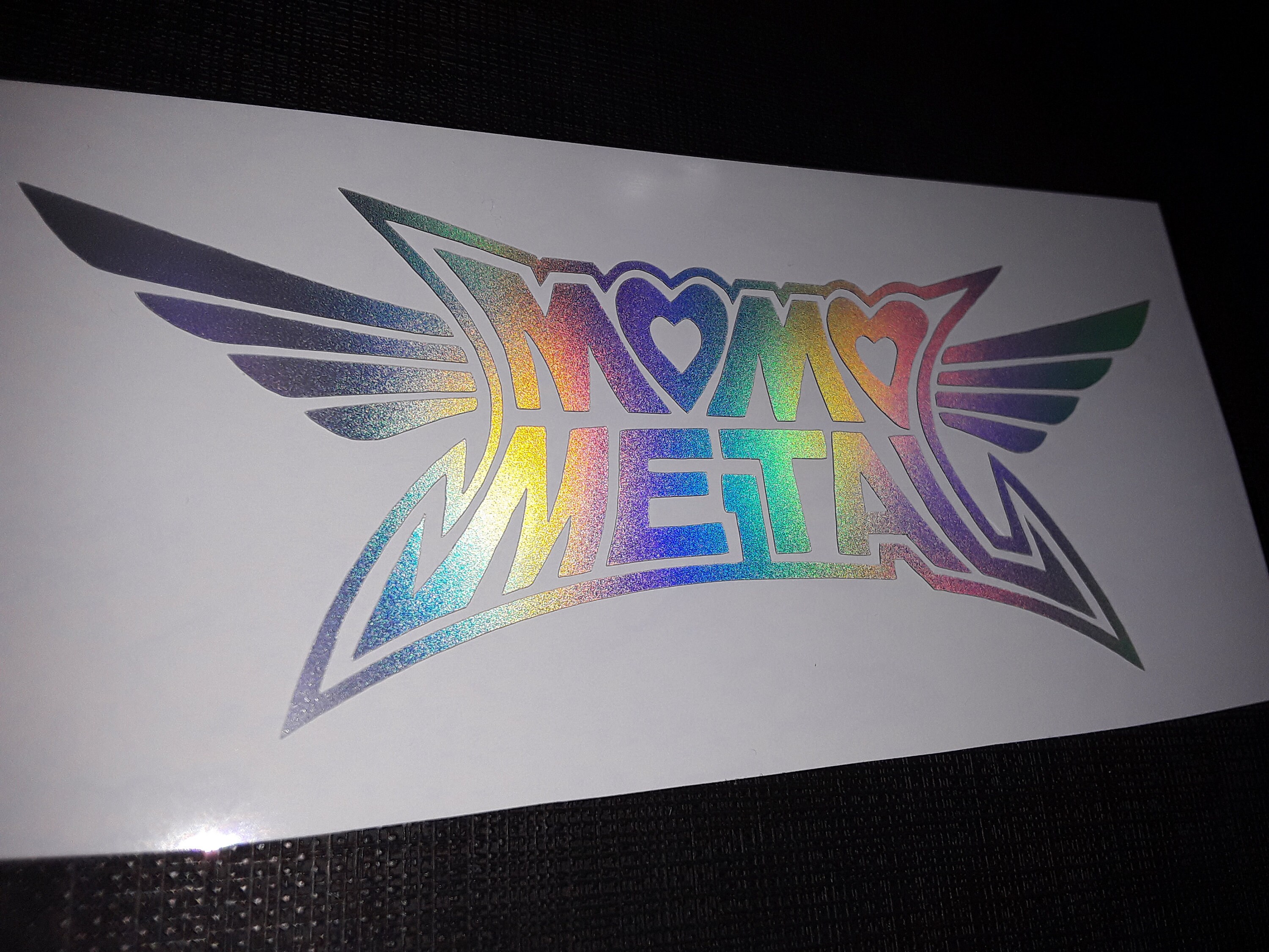 Momo Babymetal Logo Momometal Holo Foil Silver Sticker Vinyl Decal Baby ...