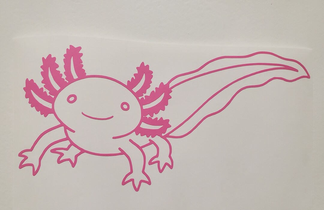 Cute Axolotl Sticker Vinyl Decal Gift for Cars, Windows, Bottles, Glass ...