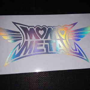 Momo Babymetal Logo Momometal Holo Foil Silver Sticker Vinyl Decal Baby ...