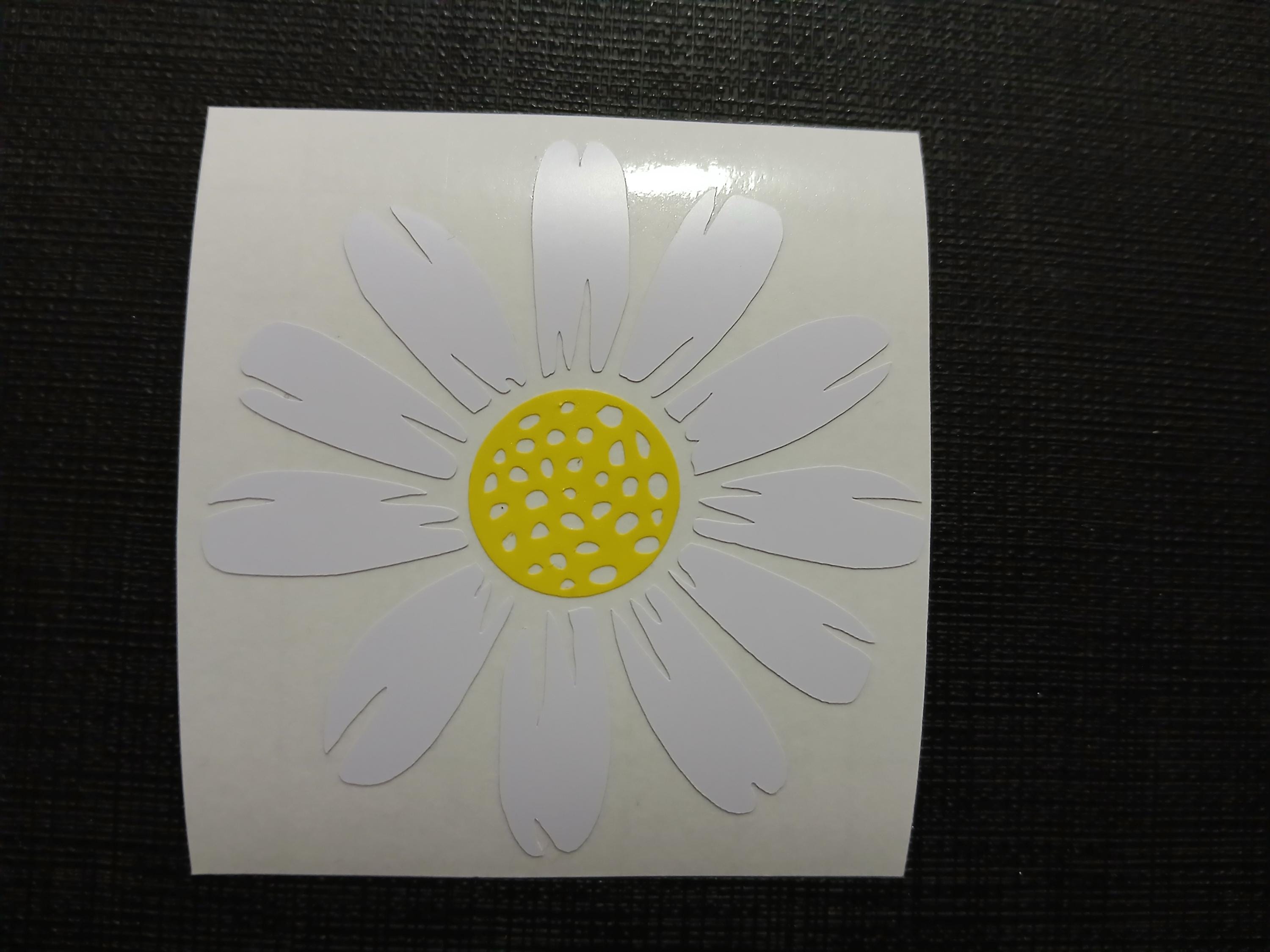 Cute Daisy April Month Flower Holographic or Matte Sticker Vinyl Decal ...