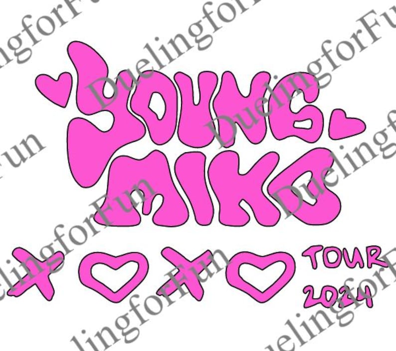 Young Miko Logo Tour 2024 Xoxo SVG PNG PES - Etsy
