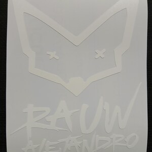Rauw Alejandro El Zorro Sticker Vinyl Decal Car Windows Laptops ...